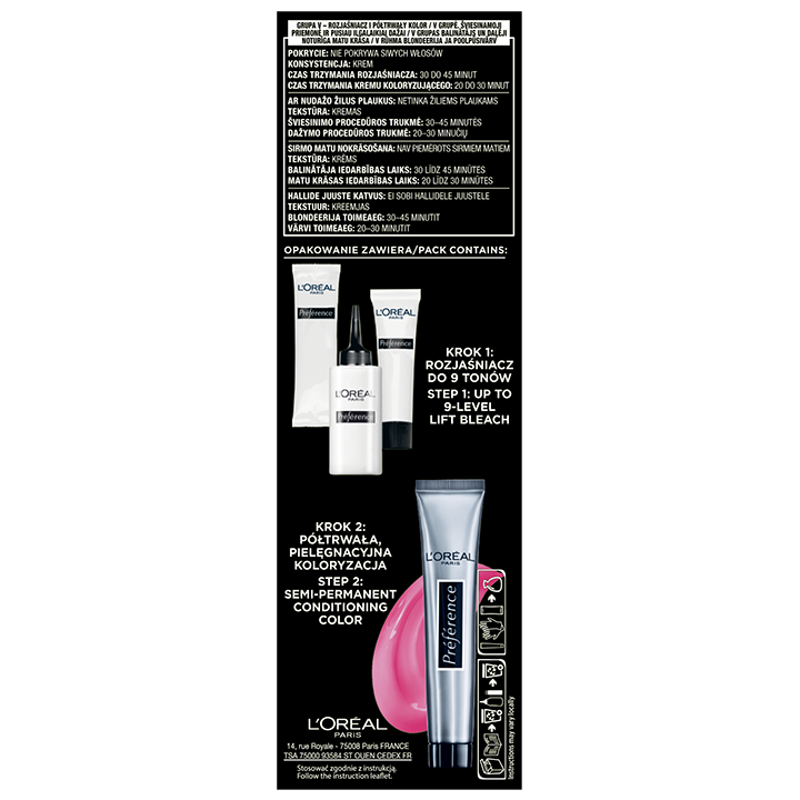 Préférence Pusiau ilgalaikiai plaukų dažai L'oreal Paris Preference ...